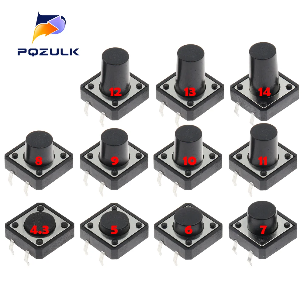 10PCS-Tactile-Tact-Mini-Push-Button-Switch-Micro-switch-12x12-12-12-4 ...