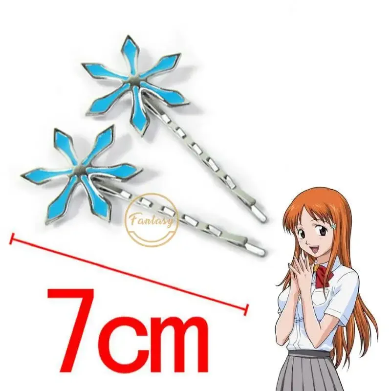 Anime-Bleach-Cosplay-Costume-Inoue-Orihime-Hexagon-Snow-Hairpin-2pcs ...