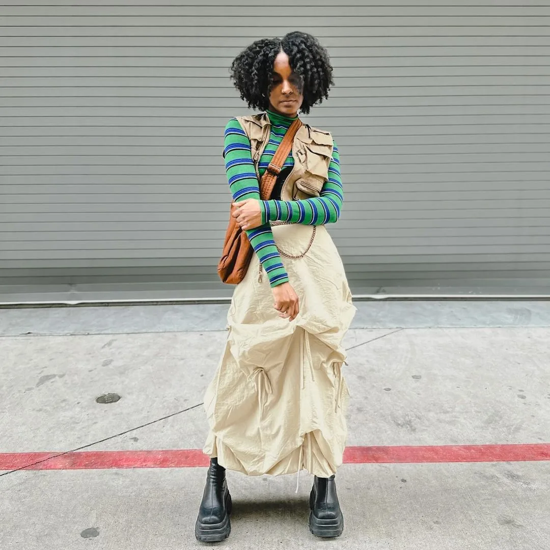 Autumn-And-Winter-High-Waist-Solid-Color-Woven-Drawstring-Wrinkle ...