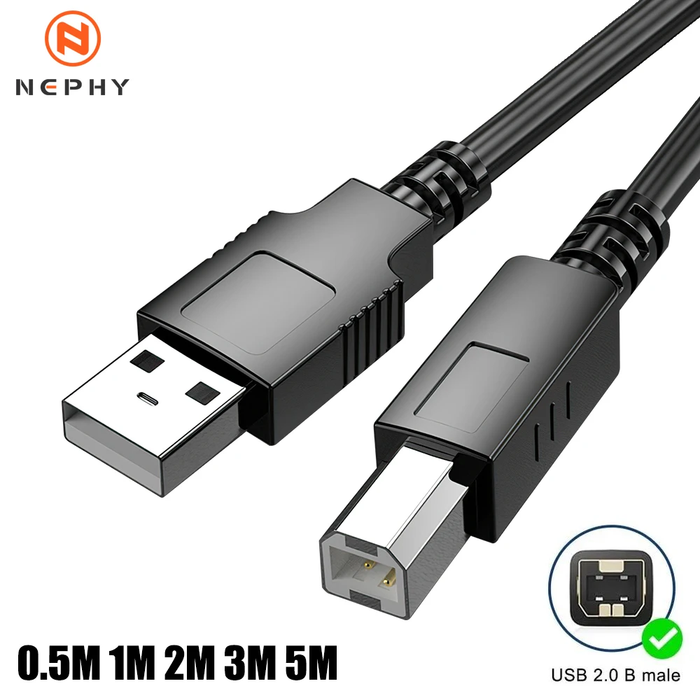 High-Speed-USB-A-to-B-Cable-for-Canon-Brother-Hp-Epson-Samsung-Label ...