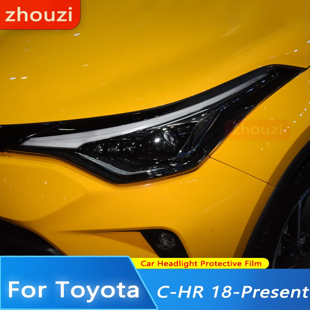 2 Pcs For Toyota Chr 2018-2022 2021 Ax10 Car Headlight Tint Smoked ...