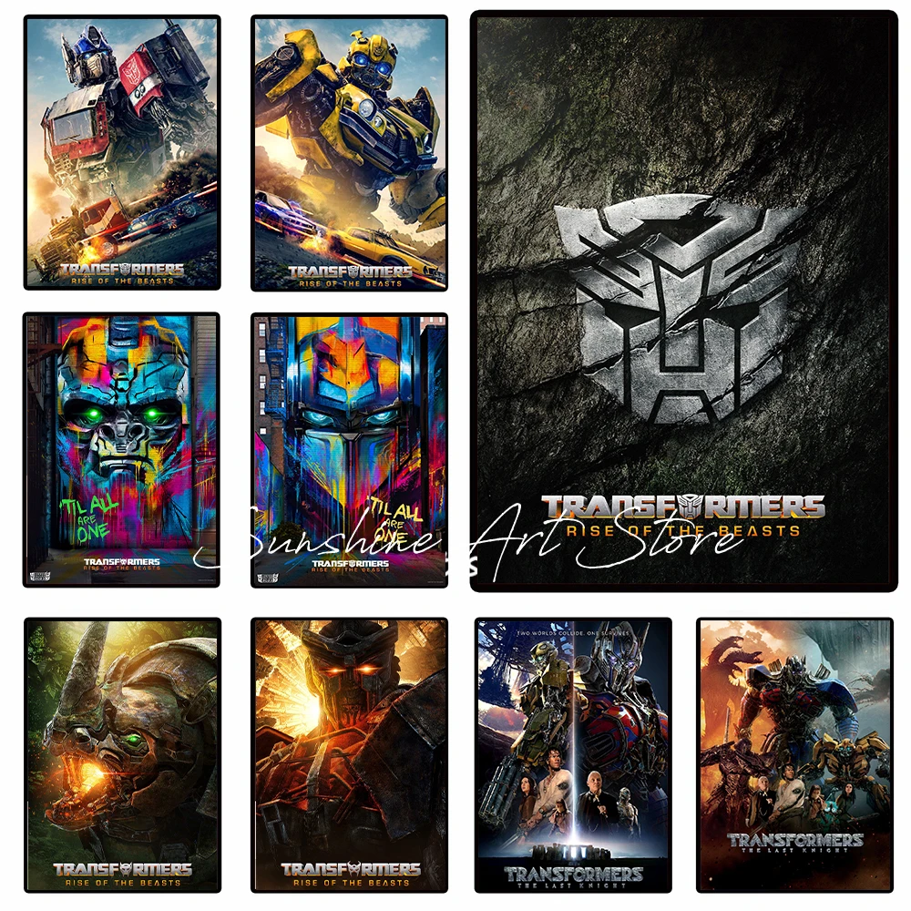 P-ster-de-pel-cula-de-Transformers-pintura-en-lienzo-arte-de-pared-de ...