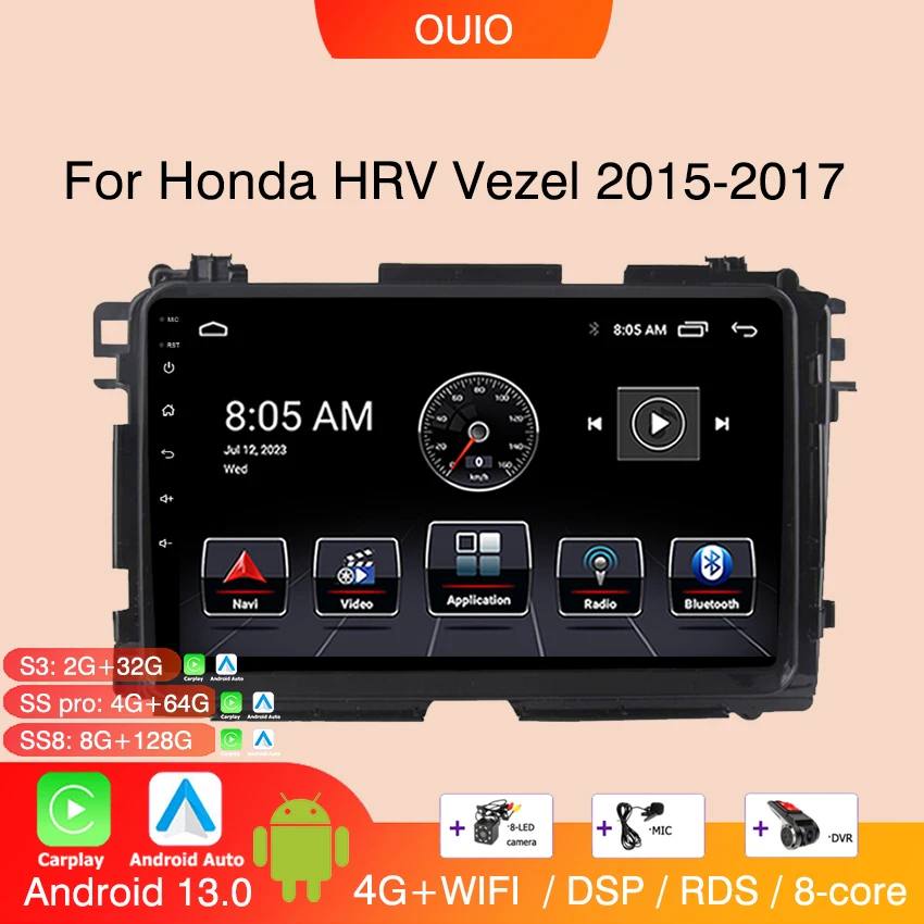 Android-13-radio-For-Honda-HRV-Vezel-2015-2016-2017-Car-stereo ...