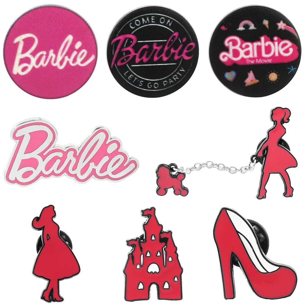 Pin-de-esmalte-de-Barbie-Rosa-Kawaii-para-mujer-insignia-de-Metal ...