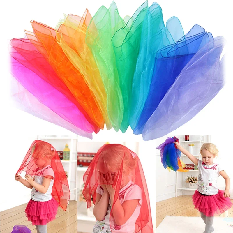 Multicolor-Gymnastics-Scarves-For-Children-Outdoor-Game-Toys-Dancing ...
