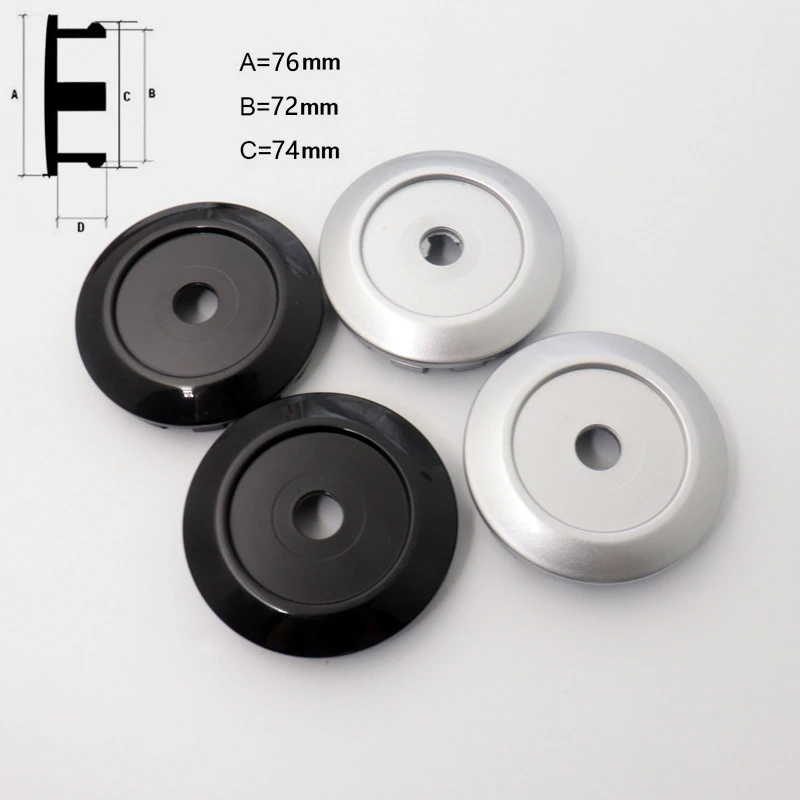 4pcs 76mm 72mm Car Wheel Center Hub Caps TE37SL Rims ABS Cover Car ...