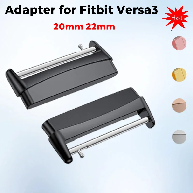 1Pair-20mm-22mm-Band-Adapter-for-Fitbit-Versa3-4-sense-Stainless-Steel ...