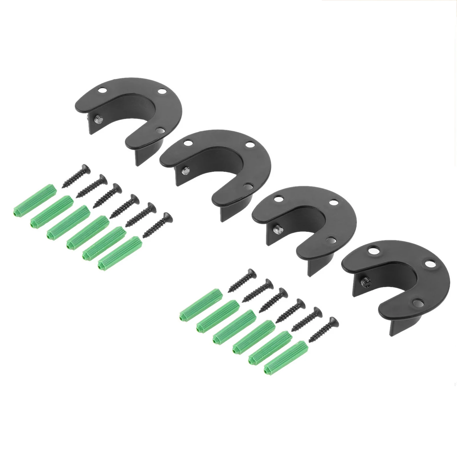 2pcs-set-Flange-Rod-Holder-Stainless-Steel-Heavy-Duty-Closet-Inside ...