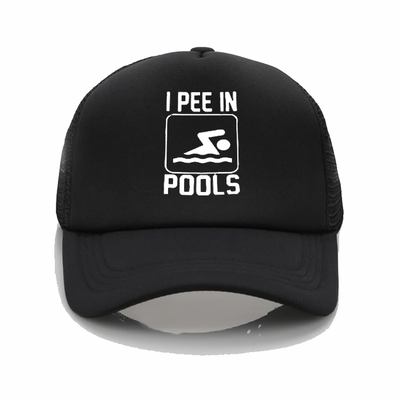 Funny-Fashion-hats-Swimming-I-Pee-In-Pools-Baseball-Cap-Summer-Men ...