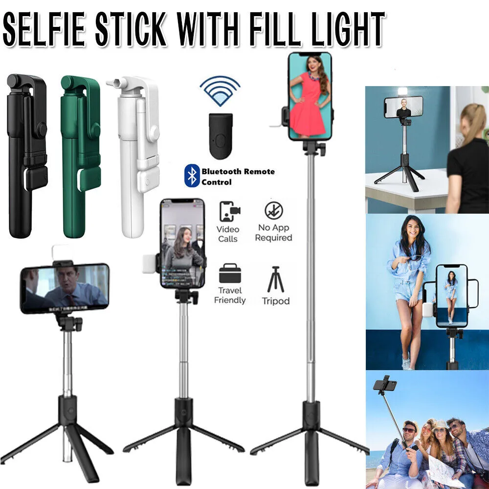 Mobile-Phone-Tripod-Stand-Selfie-Stick-With-Remote-Shutter-Adjustable ...