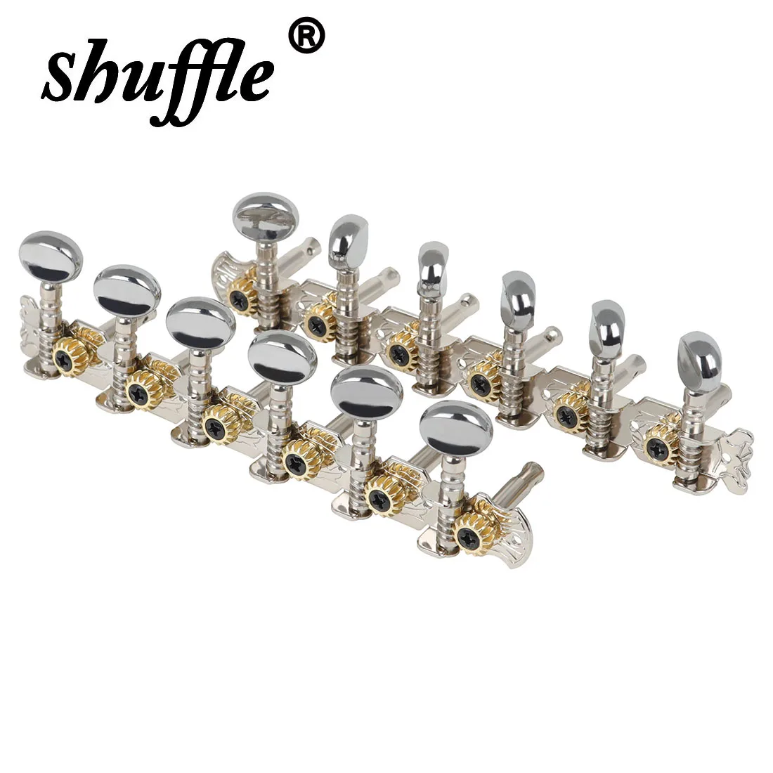 12 String Acoustic Guitar Tuning Pegs Tuners 6L 6R Metal Machine Heads ...