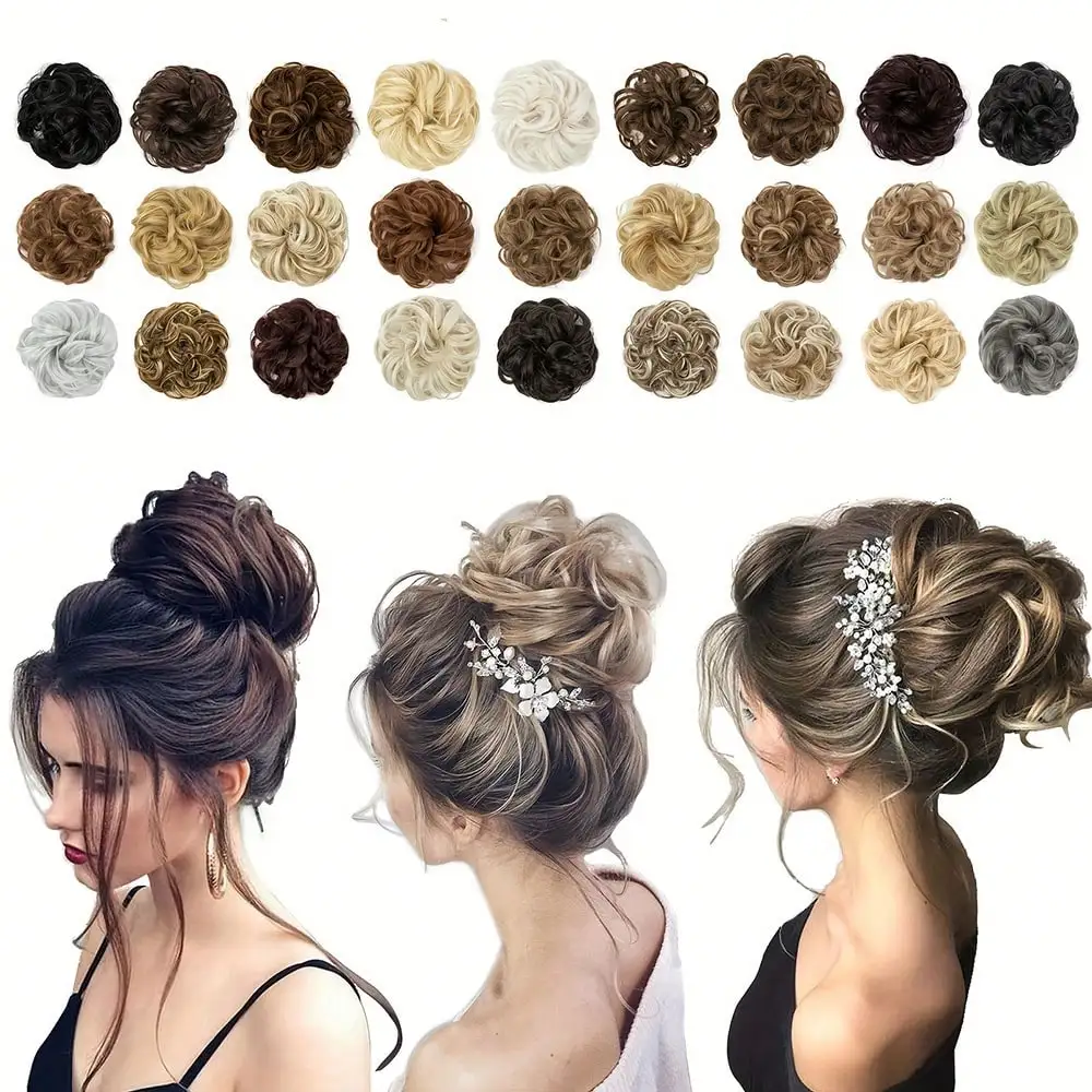 Synthetic-Extensions-Curly-Elastic-Wig-Scrunchies-Hairpieces-Synthetic ...
