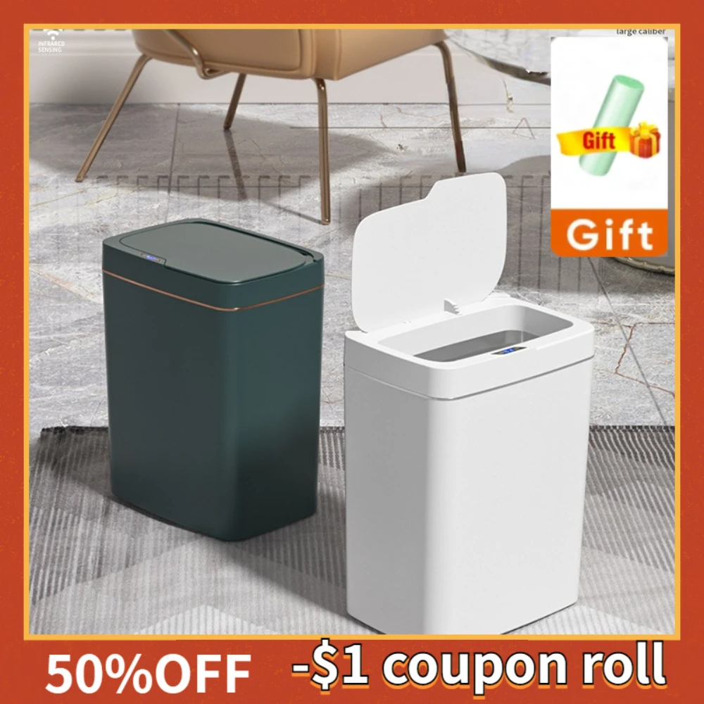 18L-Smart-Bathroom-Trash-Can-Automatic-Bagging-Electronic-Trash-Can ...