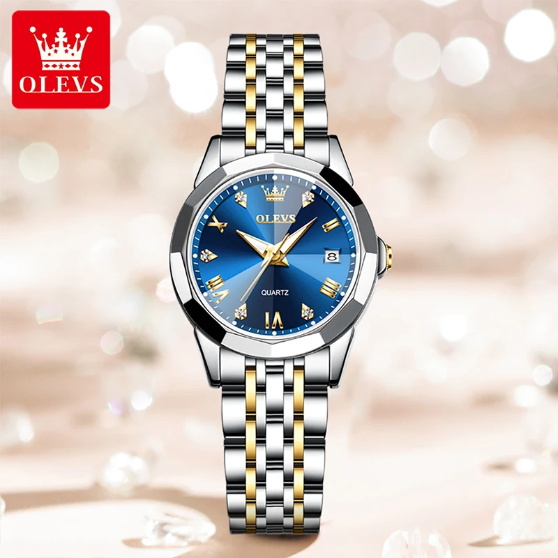 Olevs 2022 Fashion New Luxury Rhombus Watch Diamond Scale Dial Quartz ...