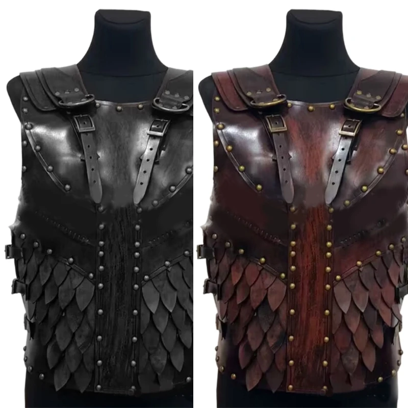 95AB-Leather-Chest-Shoulder-Armors-Medieval-Chest-Guard-Body-Armors ...