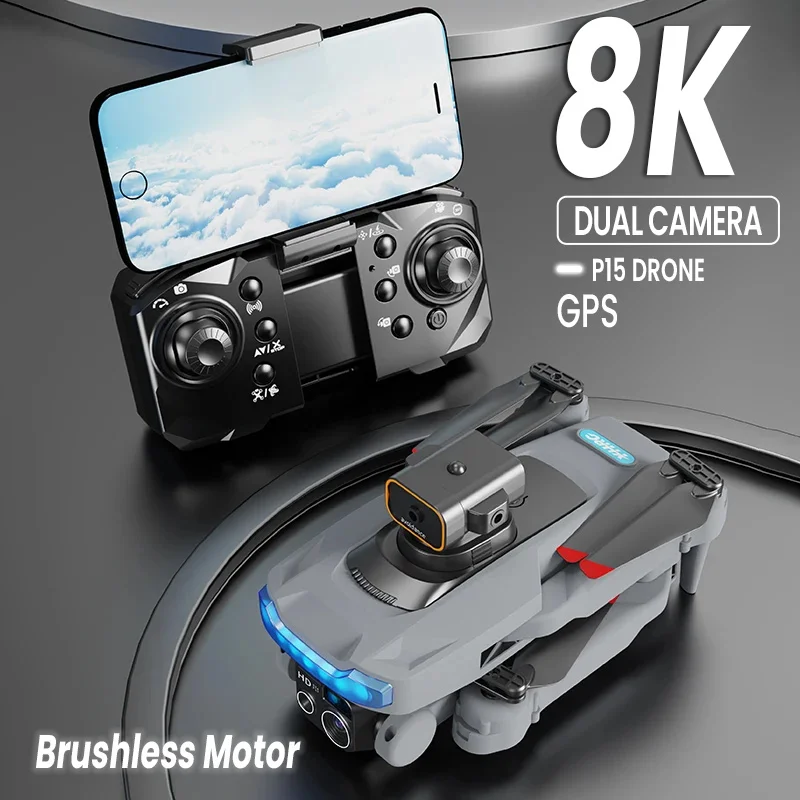 New-P15-Drone-Professional-8K-GPS-Dual-Camera-5G-Obstacle-Avoidance ...