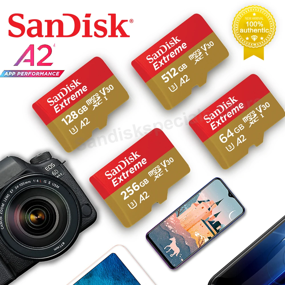 SanDisk-micro-SD-Card-Extreme-V30-A2-C10-4K-Video-Memory-Card ...