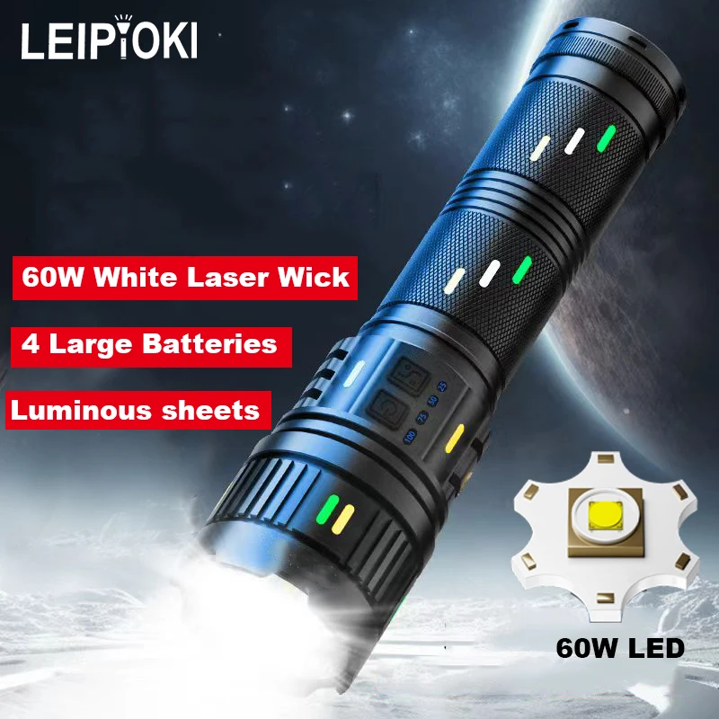 High-Power-White-Laser-Rechargeable-Led-Flashlight-Long-Range-Powerful-Lantern-Luminous-Tactical ...