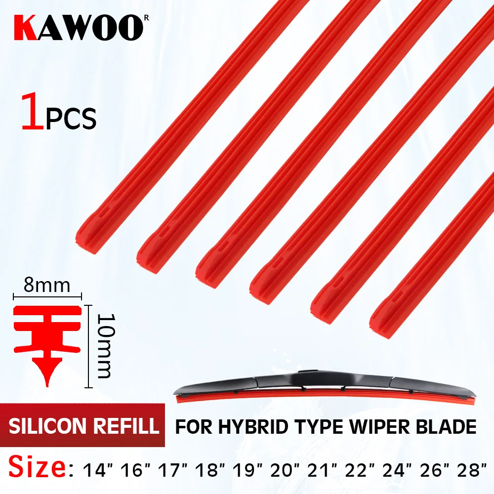 KAWOO 1PCS RED Car Silica Gel Silicon Refill Strip 8mm for Hybrid Type ...