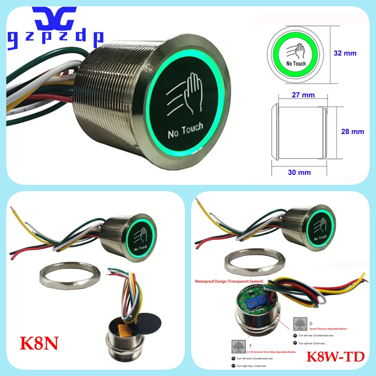 DC12V-24V-Led-Time-Delay-Sensitive-Distance-Adjustable-Door-Lock ...