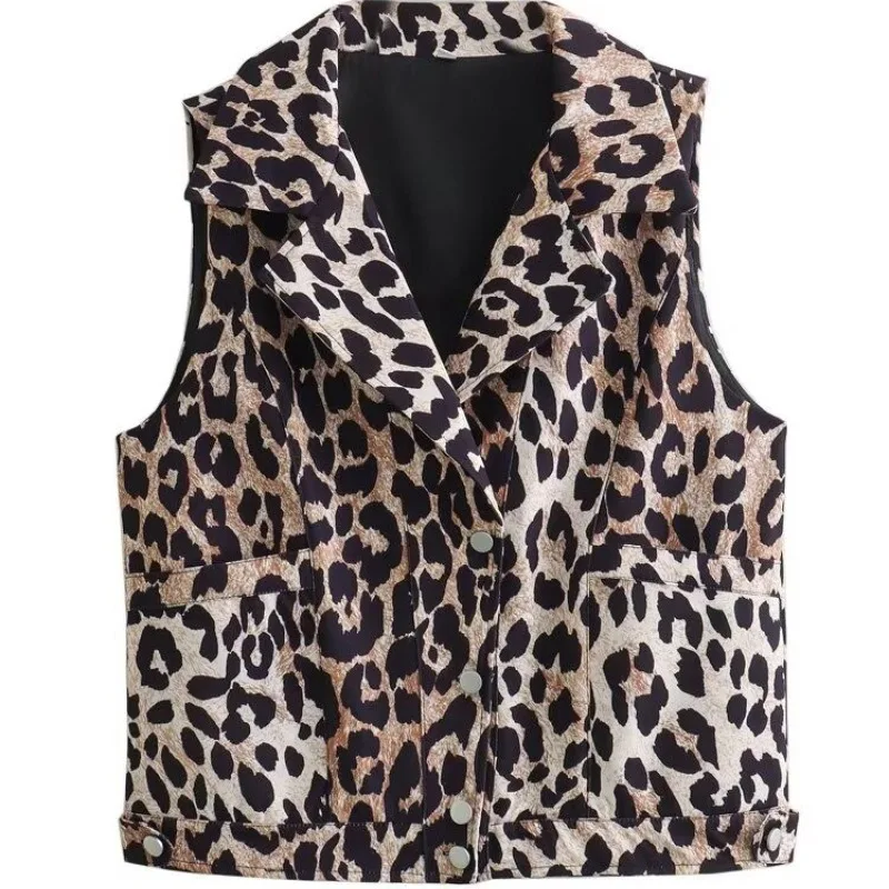 HOUZHOU-Vintage-Leopard-Pattern-Vest-Women-Animal-Print-Y2k-Fashion ...