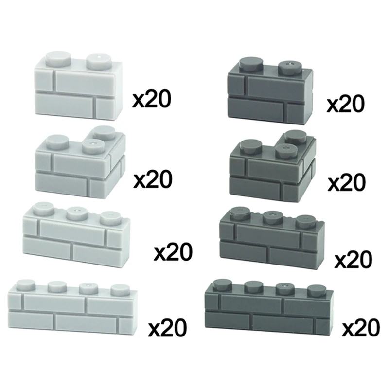 DIY-Building-Blocks-Wall-Figures-Bricks-1x2-1x3-1x4-L-Dots-Educational ...