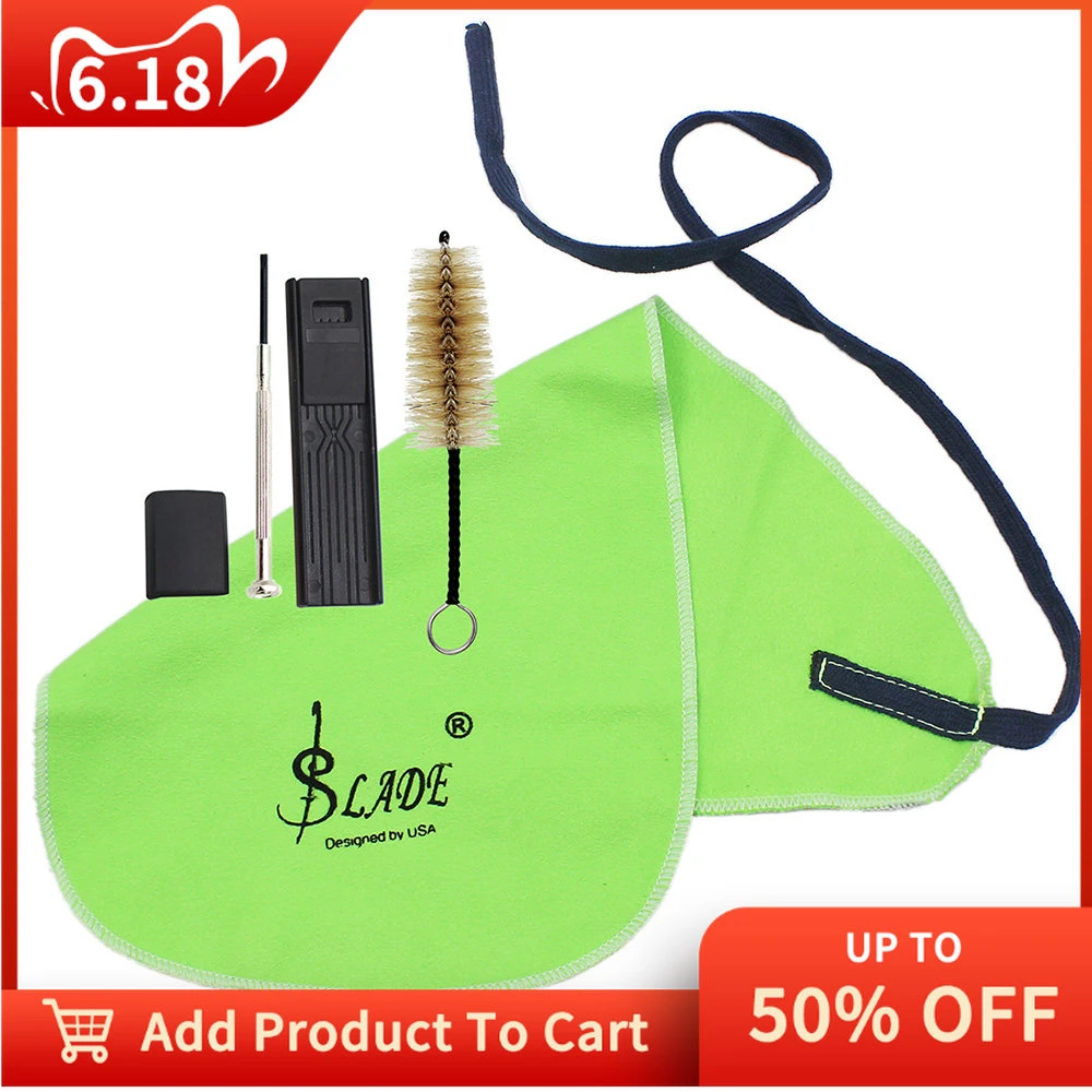 SLADE Saxophone Cleaning Care Kit Sax Cleaning Cloth Mouthpiece Brush ...