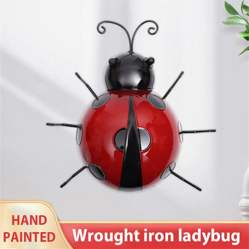 2023-10-16cm-Metal-Ladybug-Wall-Hanging-Iron-Art-Insect-Handicraft ...