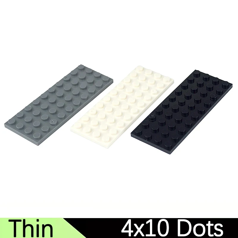 10Pcs-Thin-Building-Blocks-4-x-10-Dots-Brick-Plate-Bulk-Assmble ...
