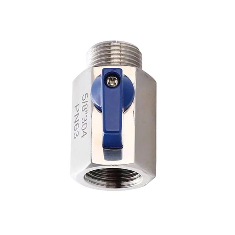 G5/8'' Male to Female Threaded 304 Stainless Steel Mini Ball Valve BSPP ...