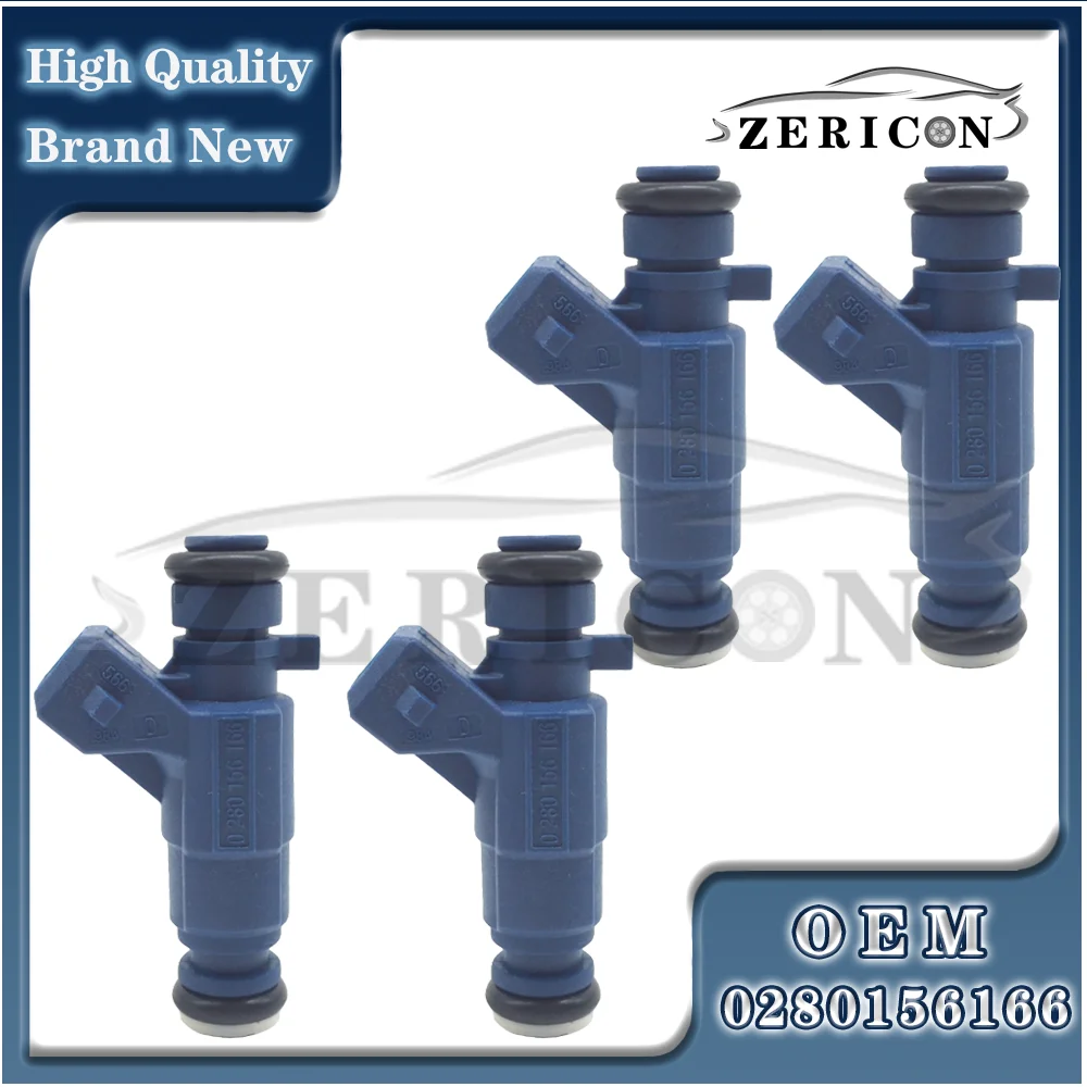 4pcs New 0280156166 Fuel Injector Nozzlefor BYD Geely JAC 0-280-156-166 ...