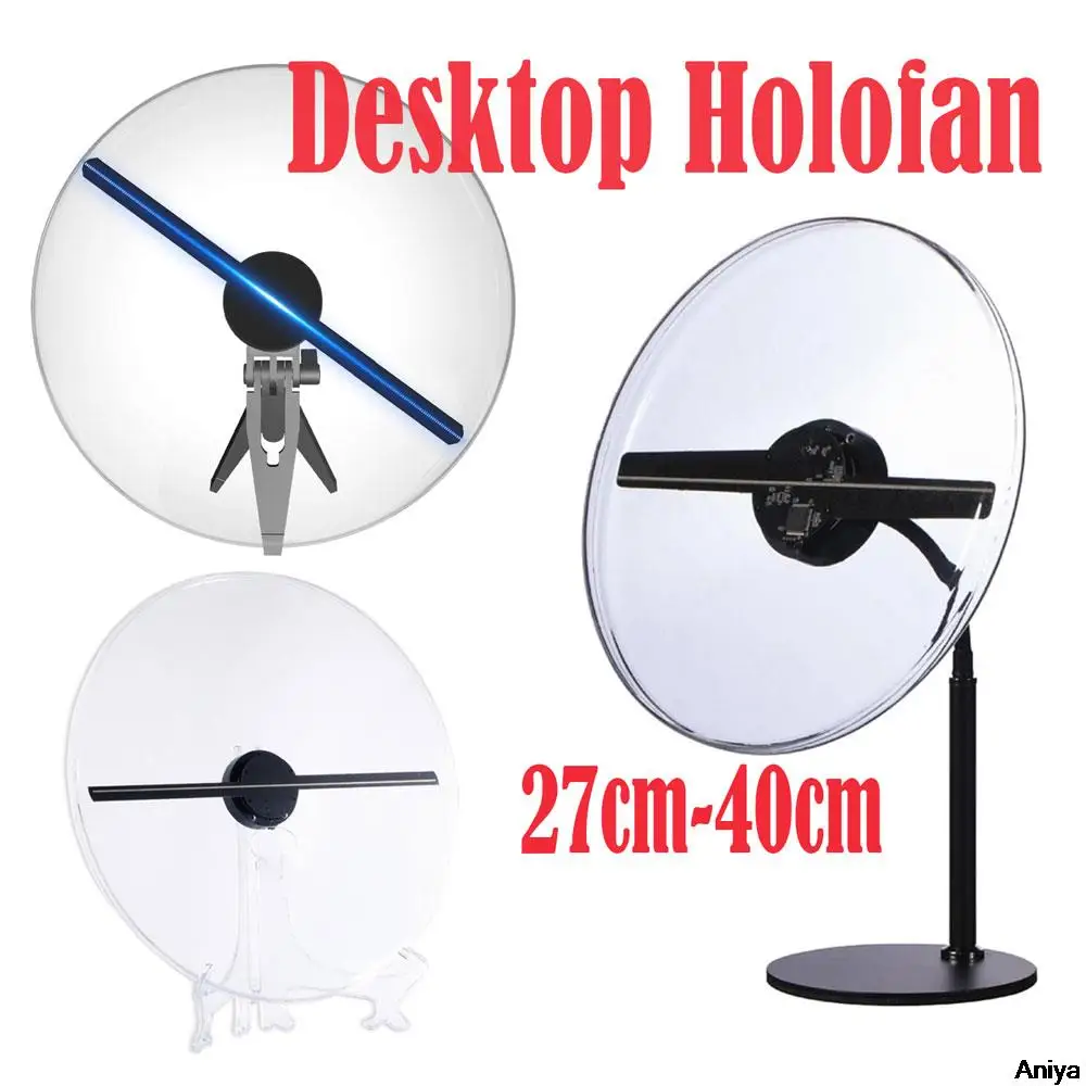 3D Desktop Hologram Projector Fan Light logo projector Commercial ...