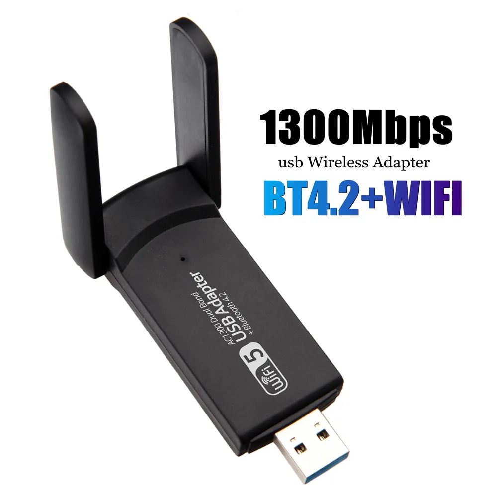 Wireless Usb 1300mbps Wifi Adapter Dual Band 2.4g 5ghz Usb 3.0 Wifi Lan ...
