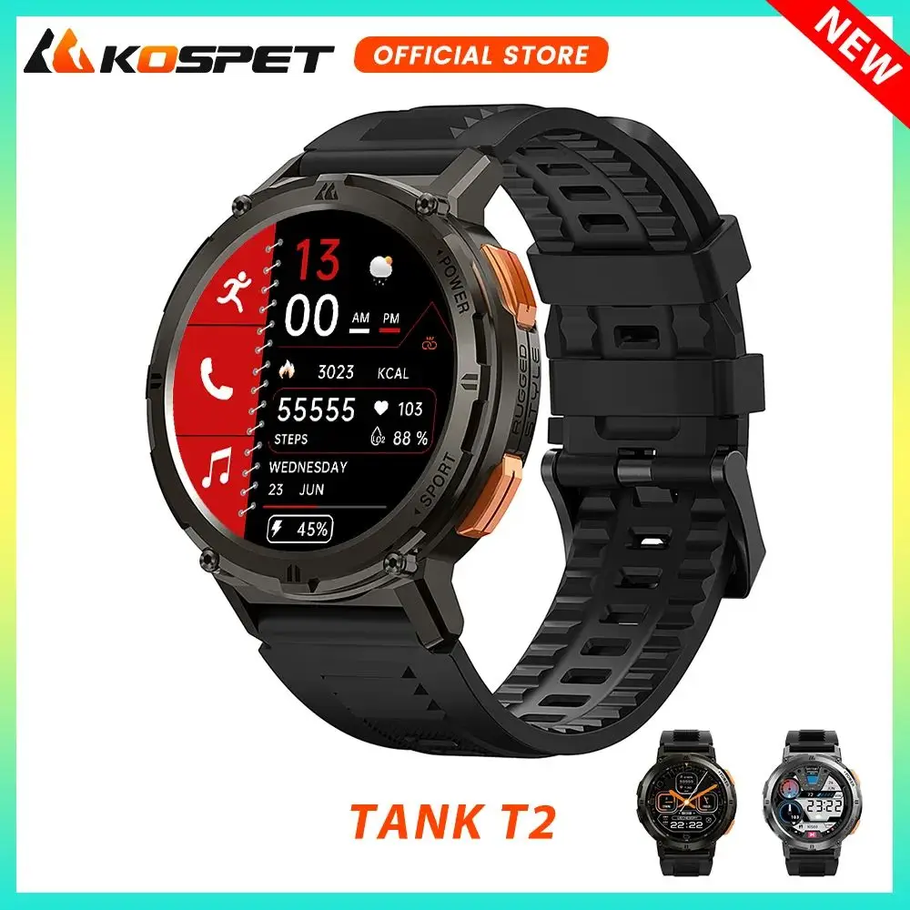 2023 NUEVO Original KOSPET TANK T2 Militar Ultra Reloj inteligente ...