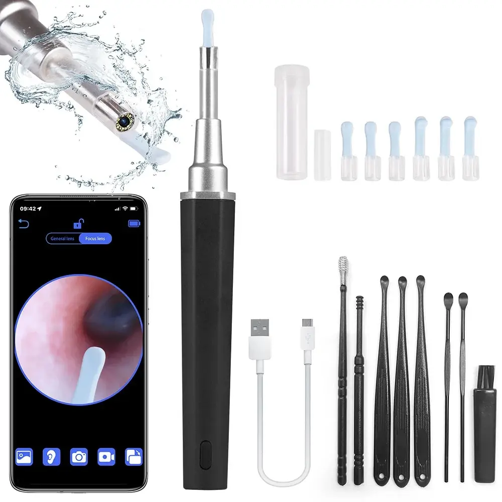 Wireless-Wifi-Visual-Ear-Cleaner-Otoscope-Ear-Wax-Ear-With-Ear-5MP-HD ...