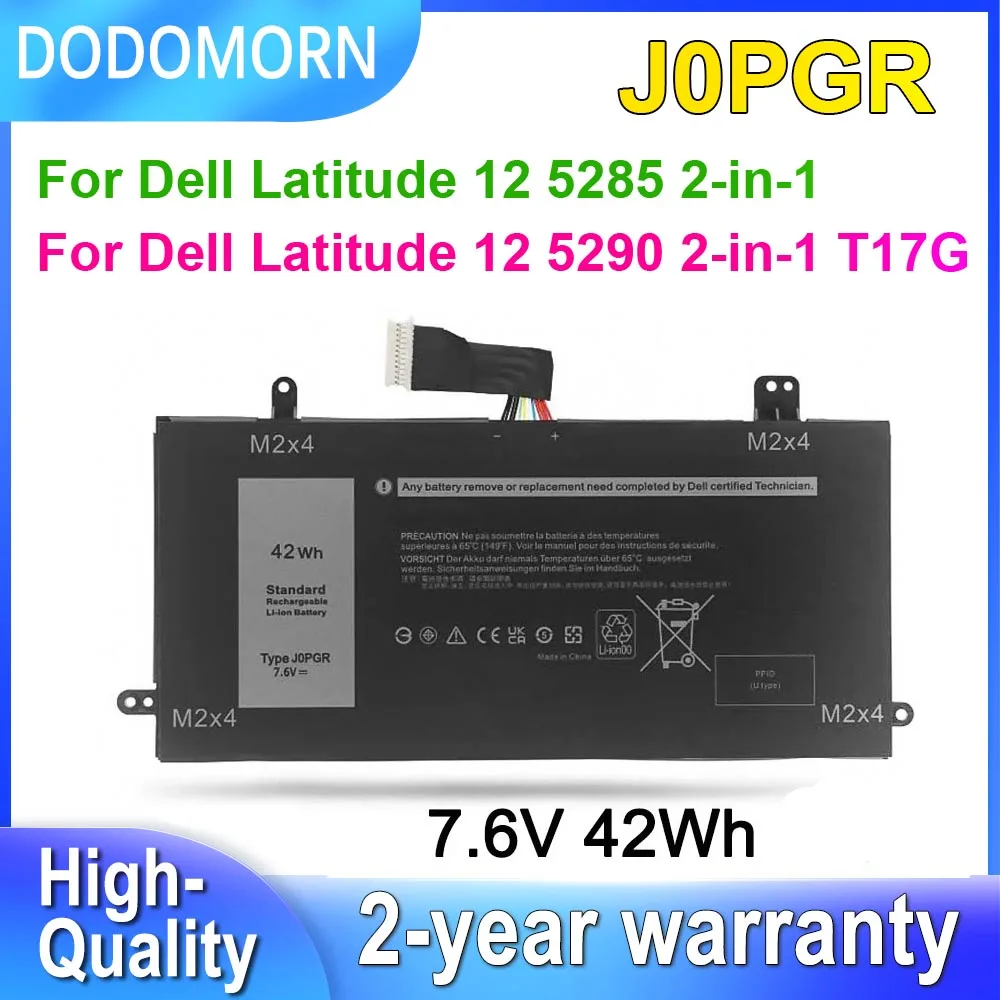 DODOMORN-New-J0PGR-Laptop-Battery-For-Dell-Latitude-12-5285-5290-2-in-1 ...