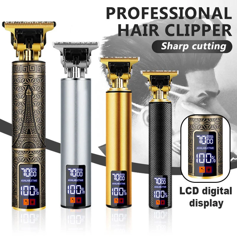 Electric-Hair-Clippers-Barber-Beard-Hair-Trimmer-For-Men-LCD ...