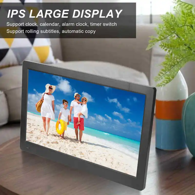 15.6 Polegada smart digital photo frame ips quadro de imagem digital suporte relógio calendário ...