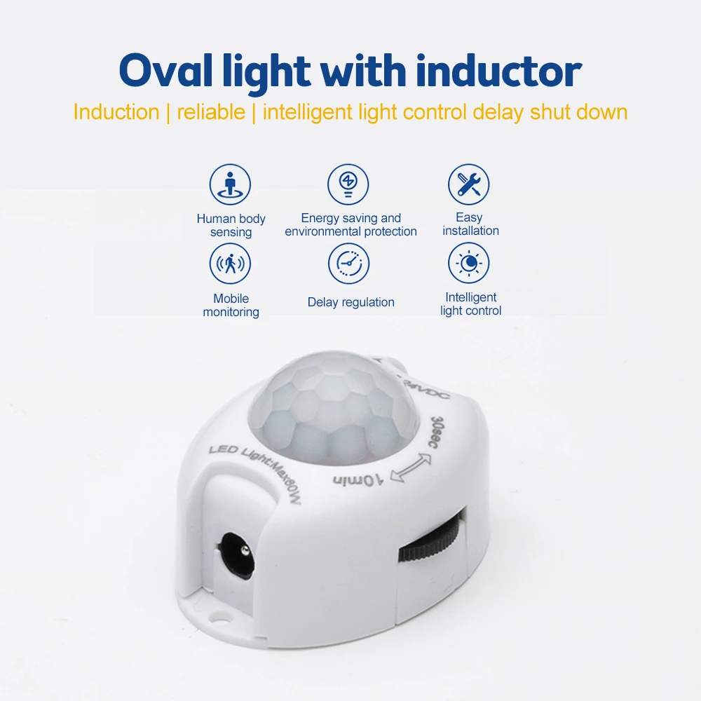 Motion-Sensor-Light-Switch-DC12V-24V-Movement-Detector-Activated-Timer-Automatic-Switch-ON-OFF ...