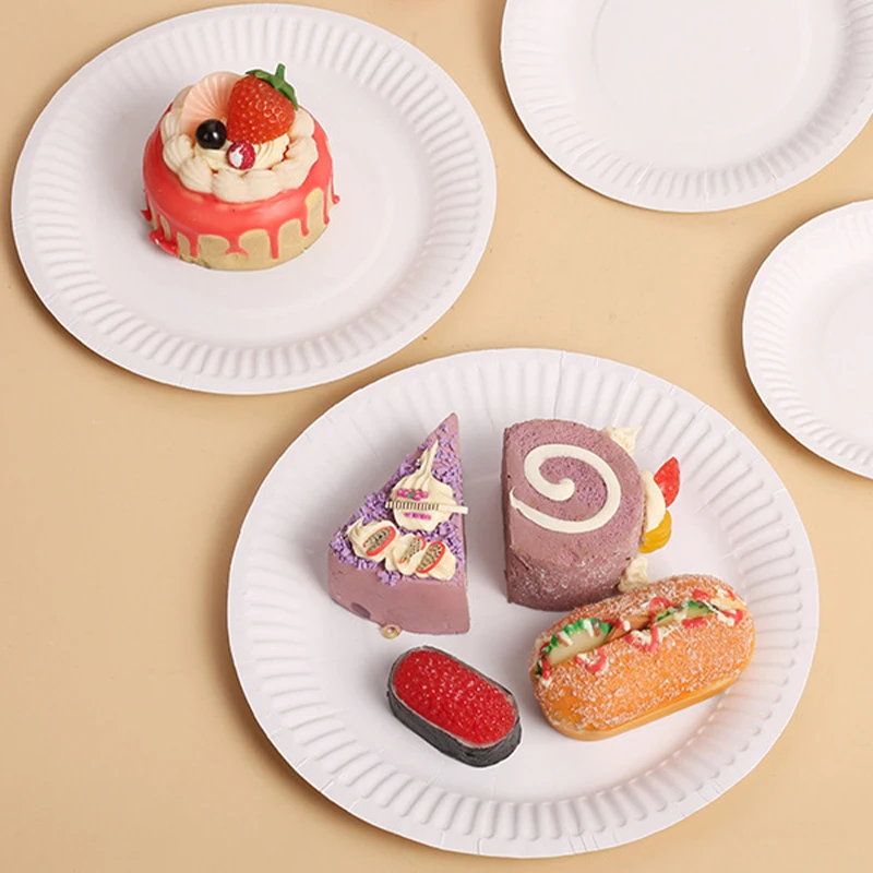 10pcs 9-Inch Paper Plates Biodegradable Disposable Round Plates, Great ...