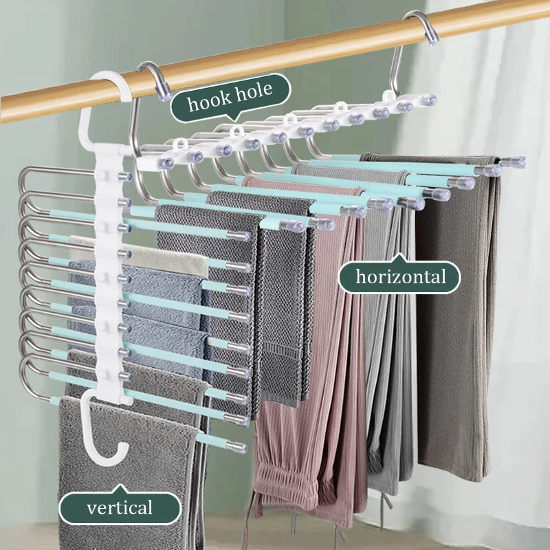9-in-1-Multi-functional-Trouser-Storage-Rack-Adjustable-Pants-Tie ...