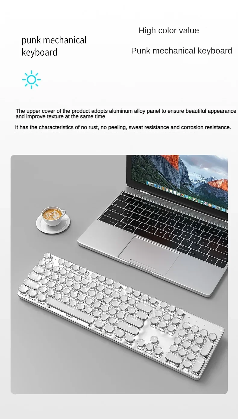 EWEADN TK950 Three-mode RGB Ergonomic Wireless Mechanical Keyboard ...