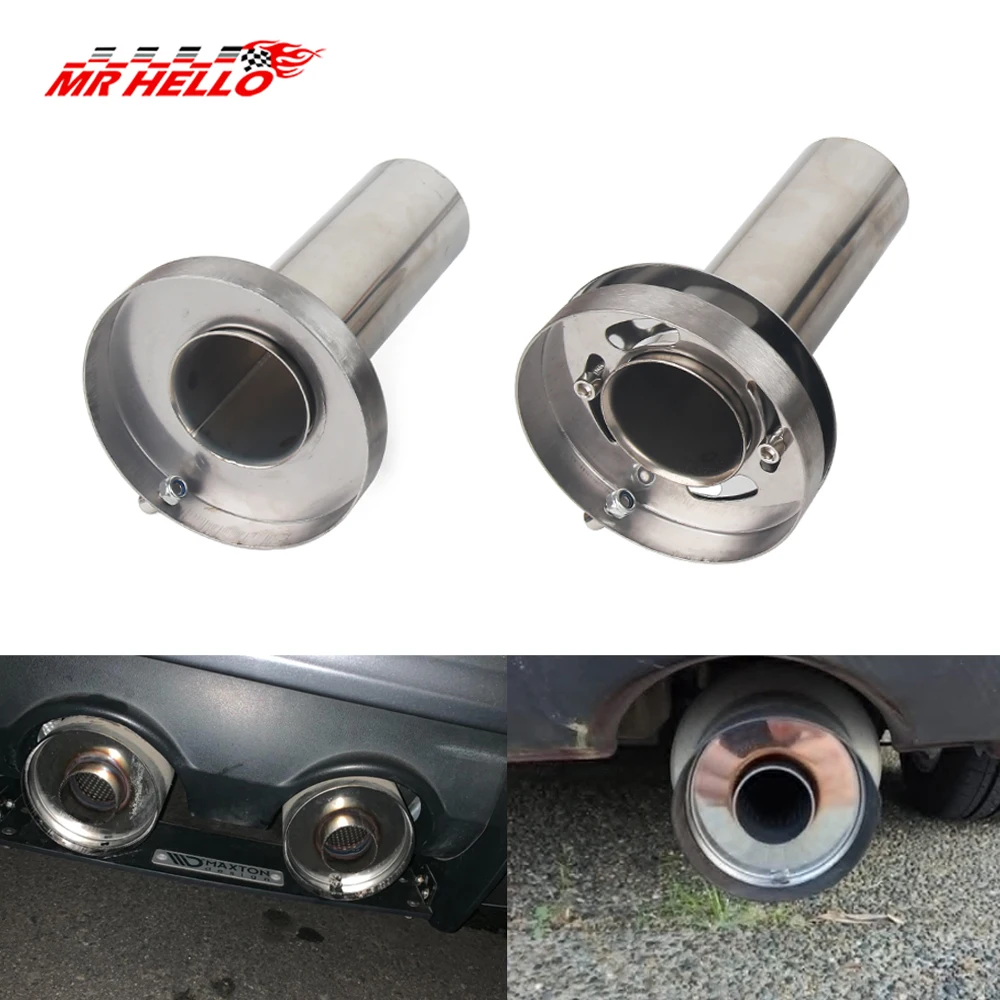 Universal Adjustable 85mm 3.5" /98mm 4'' /110mm 4.5'' Car Chrome ...