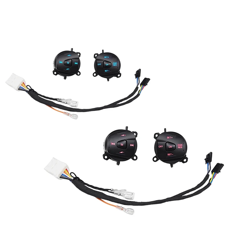 Car-LED-Steering-Wheel-Cruise-Control-Switch-Button-With-Wiring-For ...