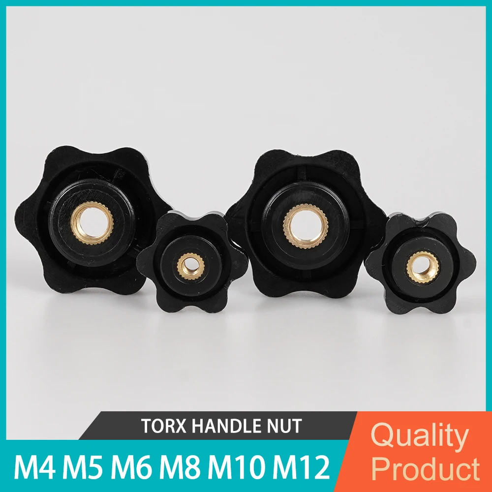 Plum Bakelite Hand Tighten Nuts Clamp Knob Handle Thread Star Black ...