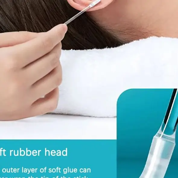 Disposable Sticky Ear Swabs Pick Reusable Ear Cleaner Soft Silicone Ear ...