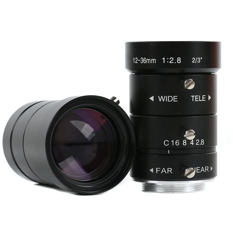 10MP 12mm 36mm F2.8 - F16 HD CCTV Industrial Zoom CS C Mount Lens Big ...