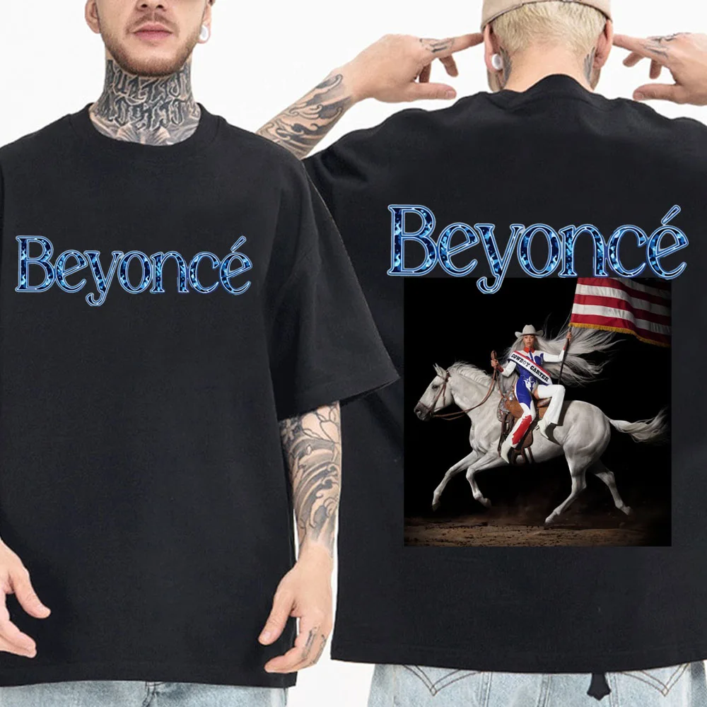 Beyonce-Cowboy-Carter-T-Shirts-Unisex-Harajuku-O-Neck-Short-Sleeve ...