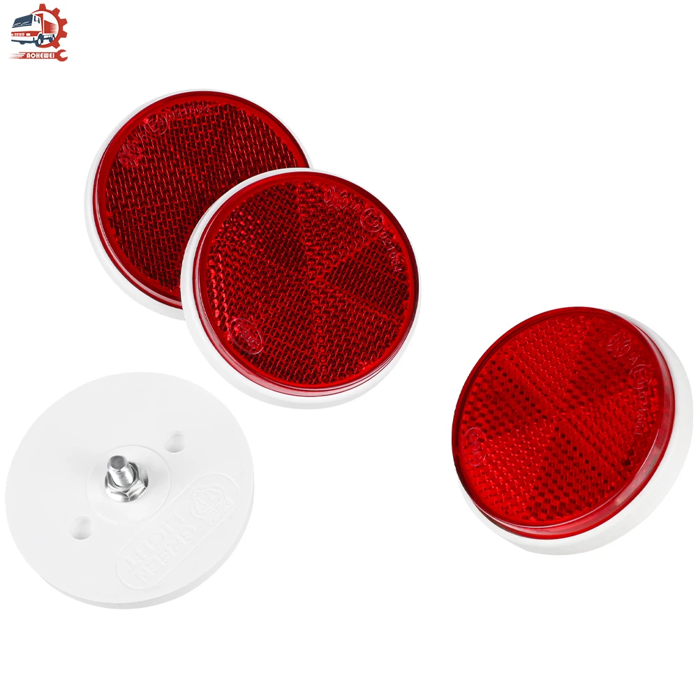 AOHEWEI-Red-Round-Reflector-Backside-with-screws-Waterproof-Safe-for ...