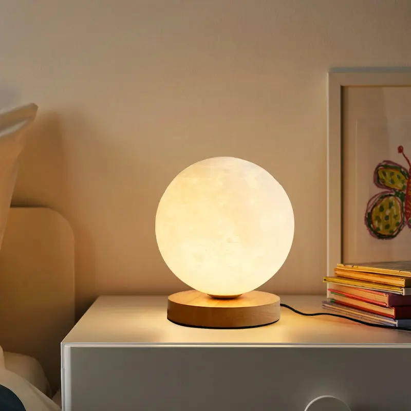 Creative Moon Led G9 Table Lamp For Bedroom Bedside Living Room Table ...